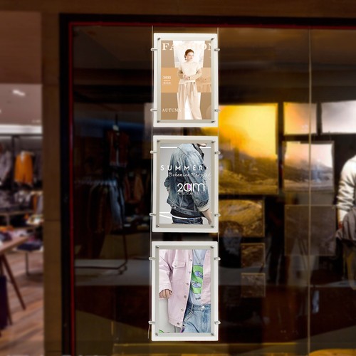 3PCS A3 Real Estate Window Hanging Led Backlit Picture Frame Display ...