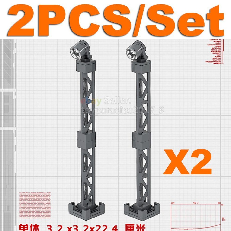 MOC WWII Military Base Weapon Barrier Roadblock Box Scene Building ...
