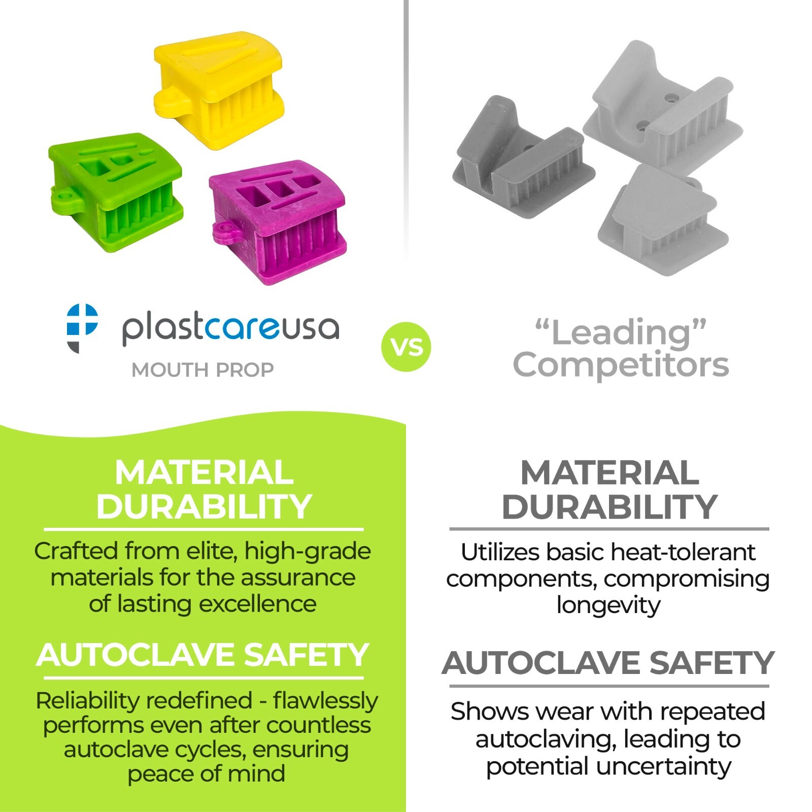 Dental Bite Block Autoclavable Silicone Mouth Props Adult/Child (Bag of ...