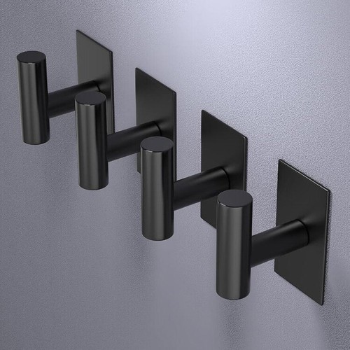 2pcs Robe Hook Hanger Single Hook Holder Bathroom Storage SUS 304 Self ...