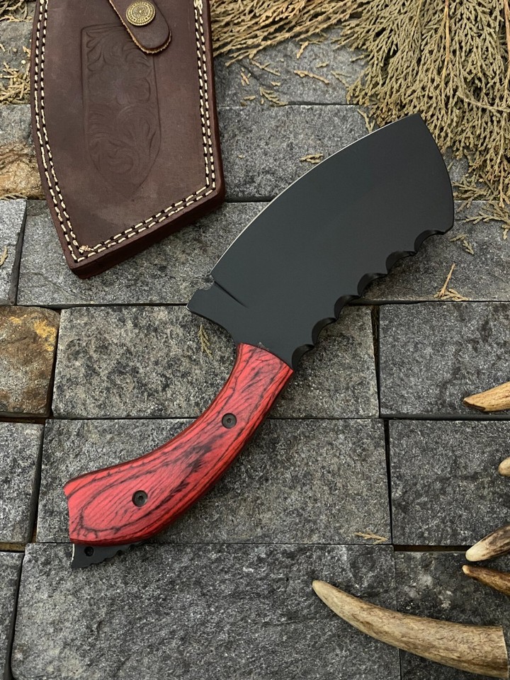 SHARDBLAE CUSTOM HAND FORGED D2 Steel Hunting Mini Meat Cleaver W ...