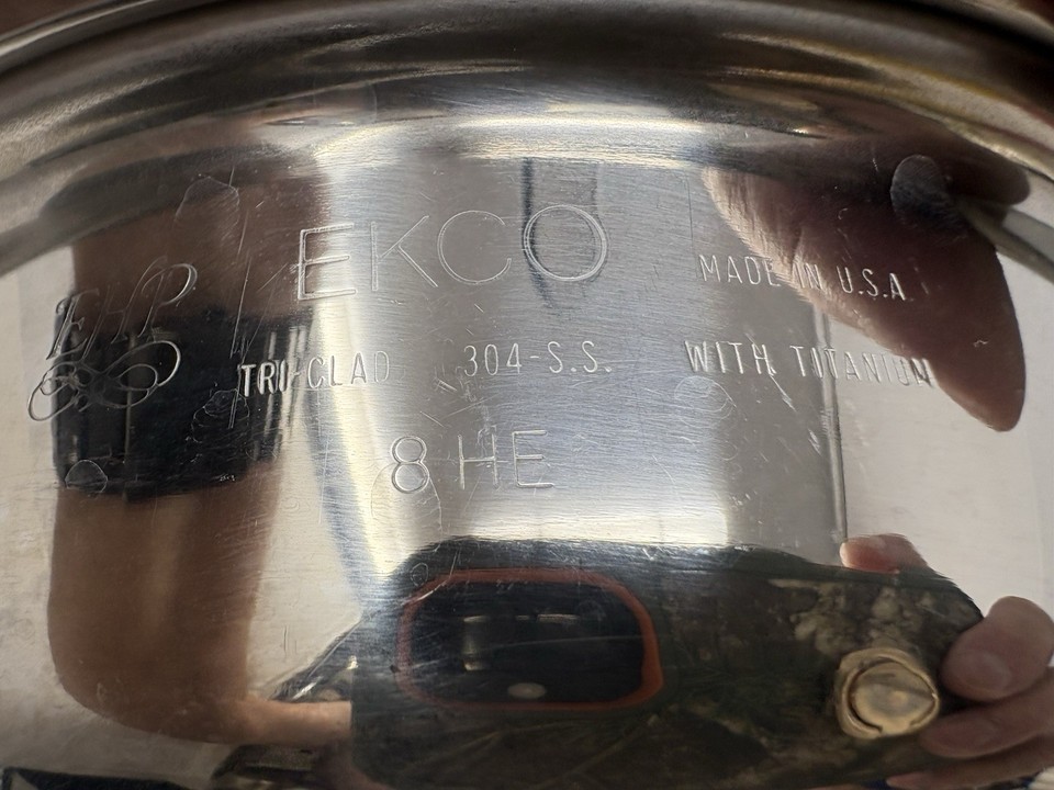 EKCO EHP Tri-Clad 304-SS VTGE Stainless Steel Titanium 2 x 7”Saucepans ...