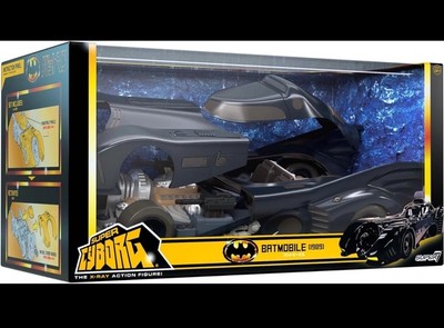 Super7 Super Cyborg Batman Batmobile 1989 (Full Color) 13" Action ...
