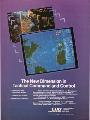 EDO Corporation 1987 Tactical Command Control Print Ad Navy Warfare | eBay