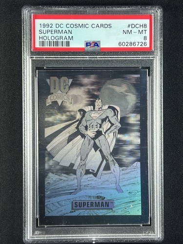 1992 DC Comics Cosmic Cards Hologram DC8 Superman PSA 8 | eBay