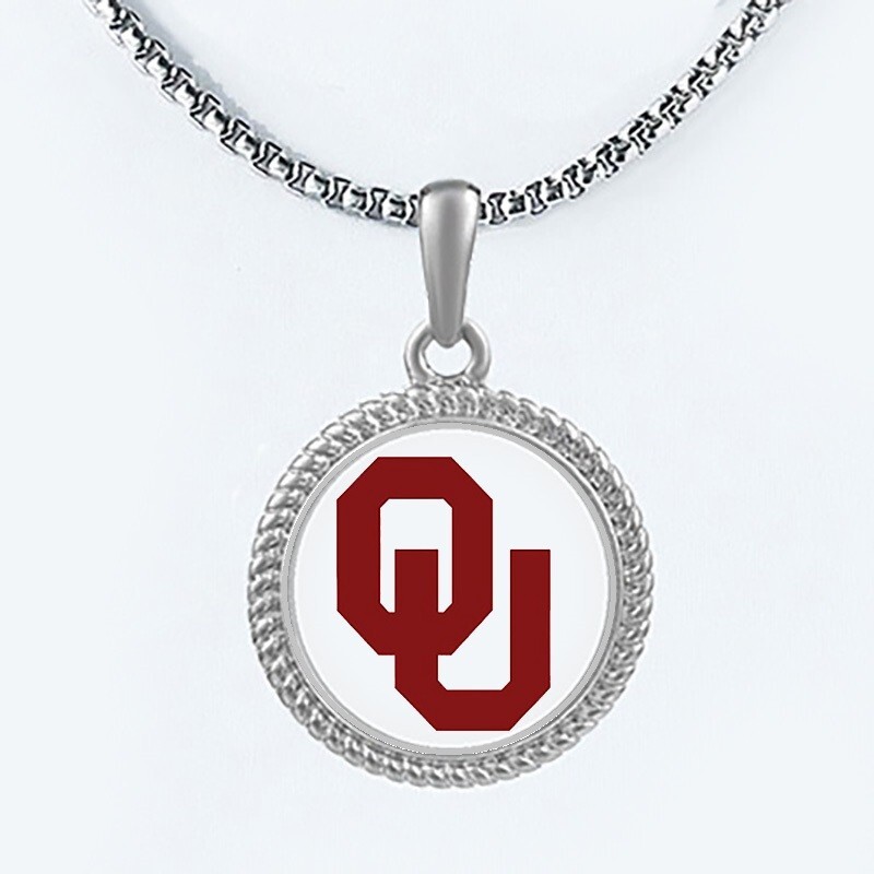 Oklahoma Sooners OU Mens Womens 20" Lnk Chain Pendant Necklace w Gift ...