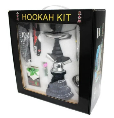 2 Hose Hookah Kit Shisha Full Set Everything Included Beginner Starter ...