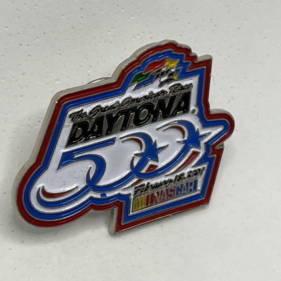 2001 Daytona 500 Speedway Florida NASCAR Race Racing Enamel Lapel Hat ...