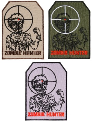2 in a Pack Tactical Combat Military Morale Patch Badge EMB Zombie ...