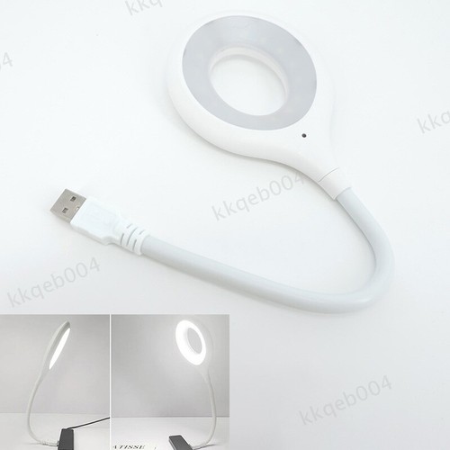 White Study Reading Night Light 5V Usb Desk Round Keyboard Lamp Bedside ...
