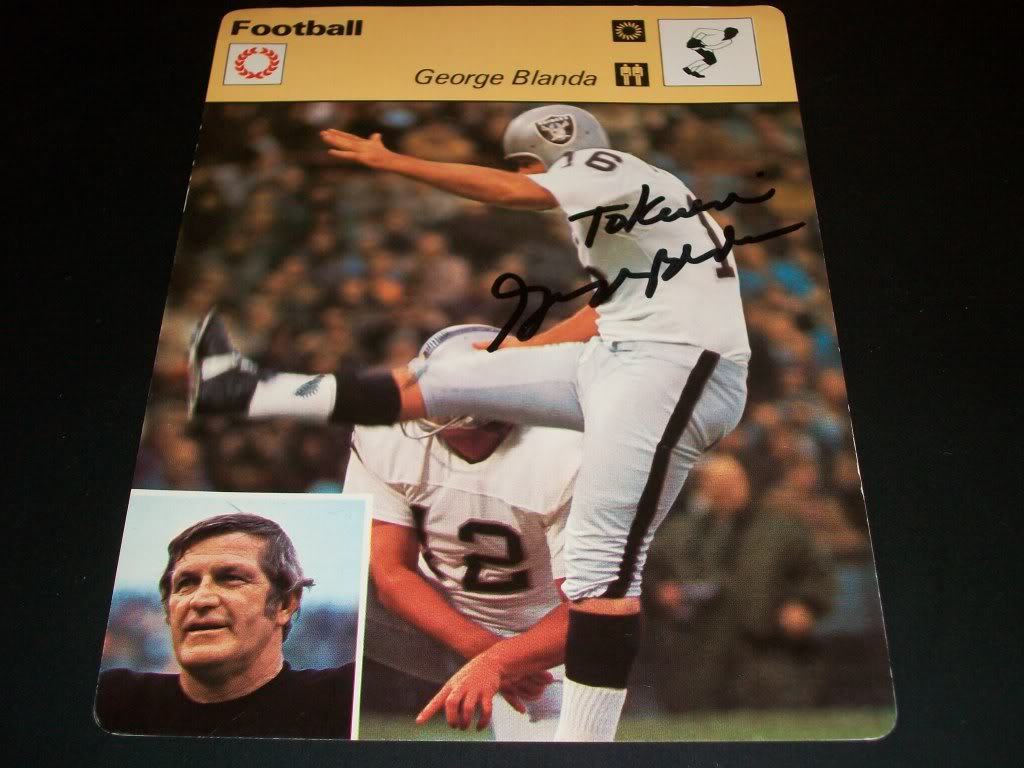 Raiders George Blanda Auto Signed 1978 Sportscaster C | eBay