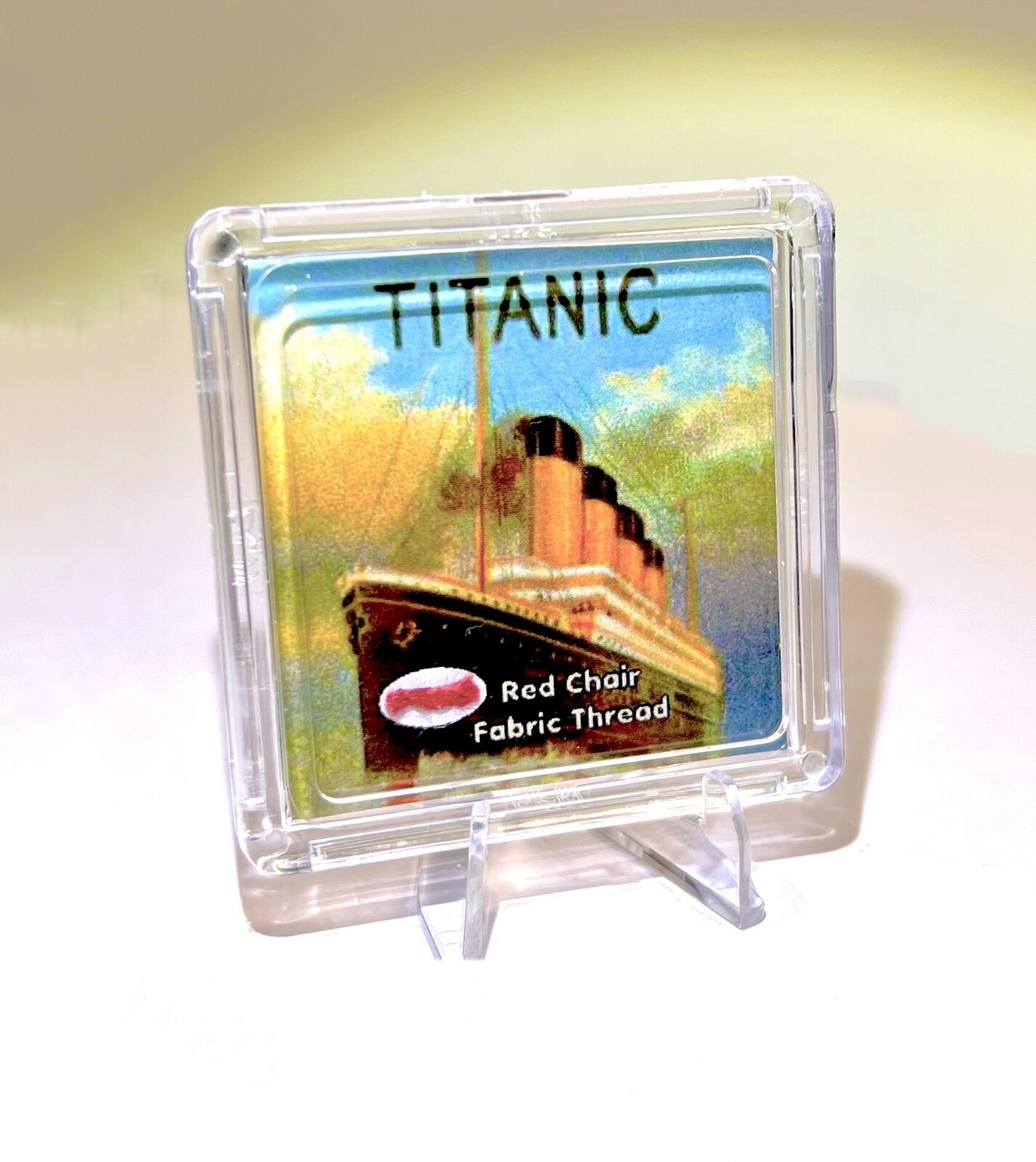 Titanic Artifact 2nd-Class Chair Thread w/COA & Stand Real White Star ...