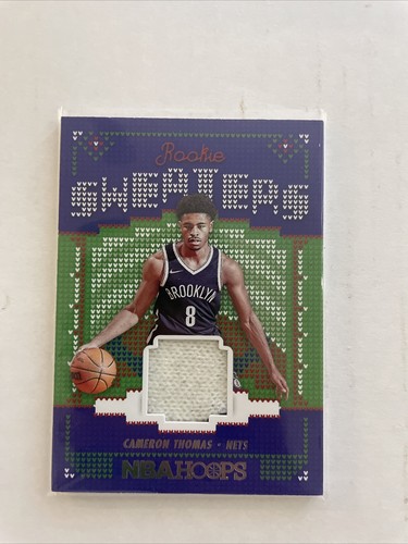 Cameron Thomas Rookie Sweaters PATCH! 2021-22 Panini NBA Hoops Card | eBay