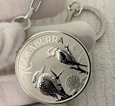 Blacks Kookaburra Collection (2023) S925 Simple Sterling Silver Bezel Keychain | eBay