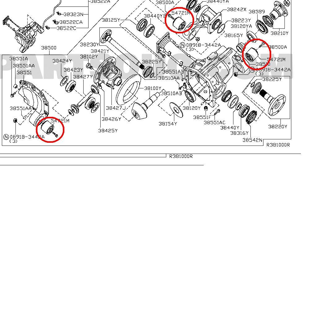 FOR NISSAN NAVARA D40 PATHFINDER DCi FRONT DIFF BUSH DIFFERENTIAL ...
