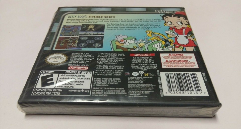 Betty Boop's Double Shift (Nintendo DS, 2007) NDS 2DS 3DS NEW ...