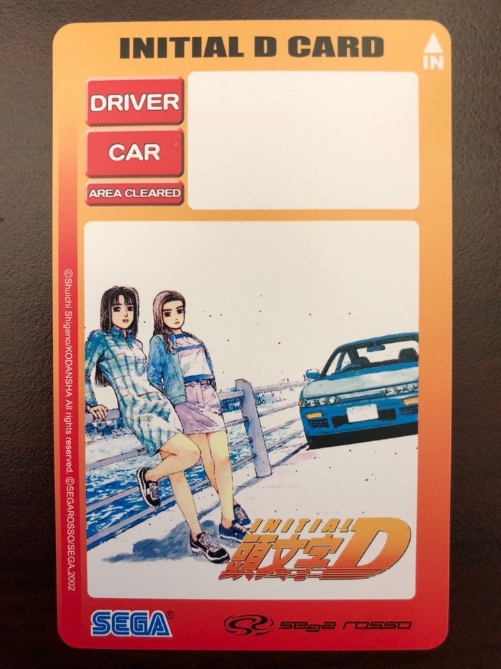 Initial D Card for Arcade Game - Magnetic Card for Initial D - Sega ...