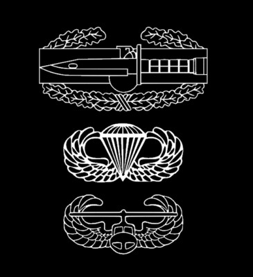 CAB AIRBORNE JUMP and AIR ASSAULT WINGS Window Sticker Decal - White | eBay