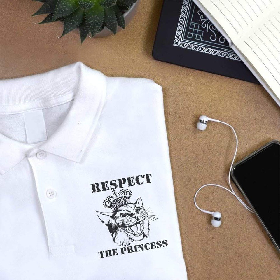 'Respect The Princess Cat' Adult Polo Shirt / T-Shirt (PL059190) | eBay