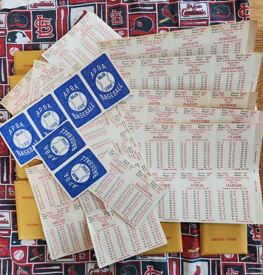 APBA Baseball Cards 1985 - Complete Set with XB Cards | eBay