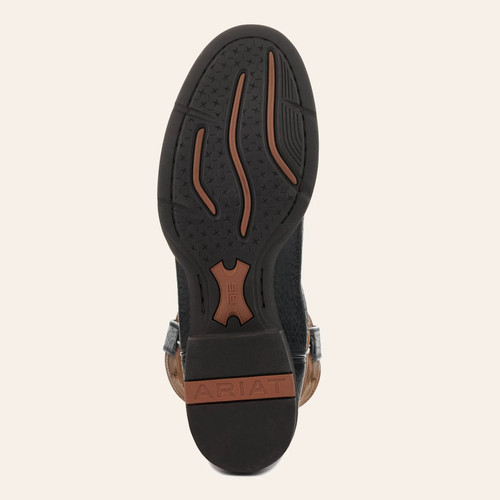 Ariat Men's Sport Stratten Black and Weathered Chestnut Round Toe ...