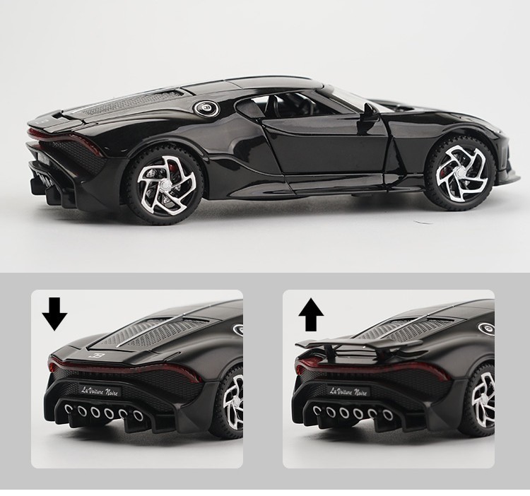 1:32 Bugatti La Voiture Noire Diecast Car Model – Sound Light Pull-Back ...
