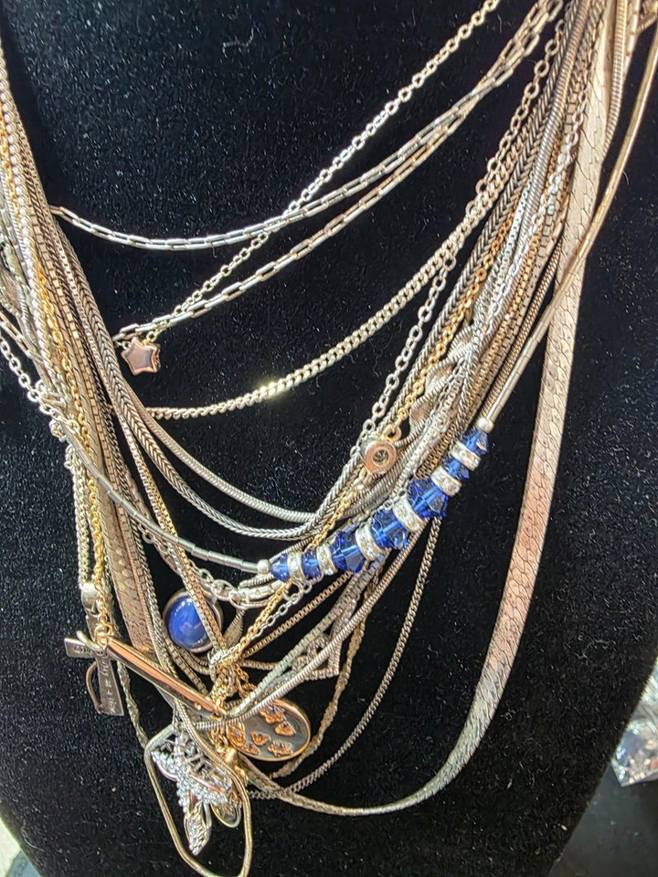 Contemporary Lot of .925 Sterling Silver Necklaces Not Broken 80.85 ...