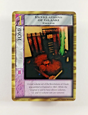 Revelations of Glaaki, English - Mythos CCG card (1996 Chaosium) S Tome ...