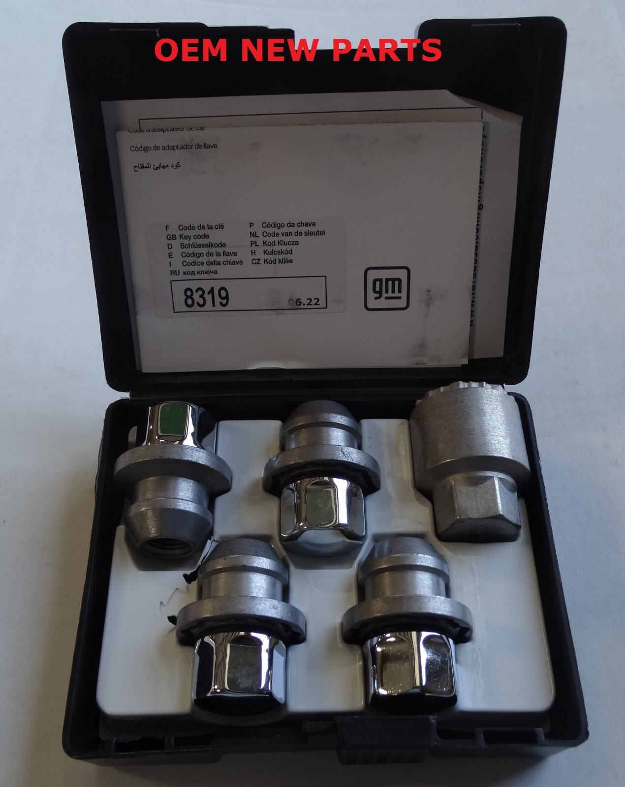 Véritable GM Roue Verrou Kit - Chrome 85548789 | eBay