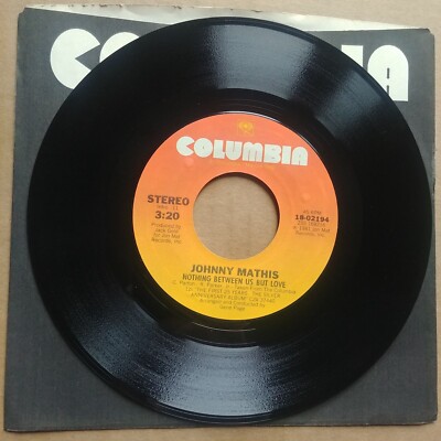JOHNNY MATHIS Nothing Between Us But Love 45 7" POP ROCK Record Vinyl ...