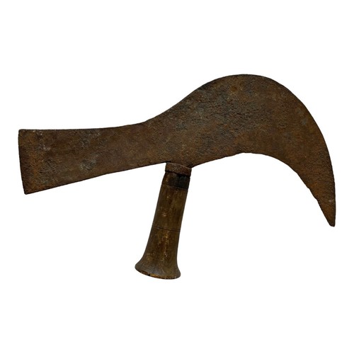 Rustic Vintage Hand Forged Iron w/ Wooden Handel Antique Farm Tool | eBay