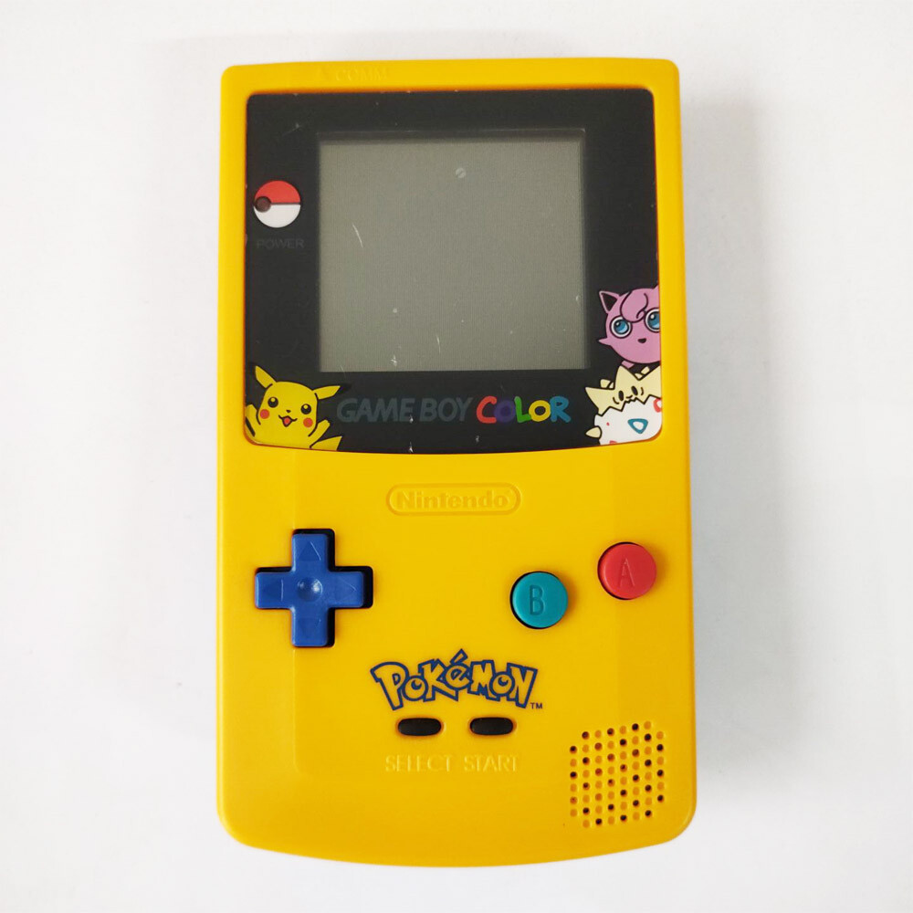 Nintendo Game Boy Color Console | Pika Black | Backlit IPS Screen ...