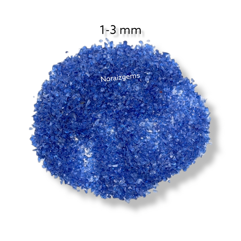 Crushed Blue Hydro Quartz Gemstone Coarse For Woodworking, Ring Inlay ...