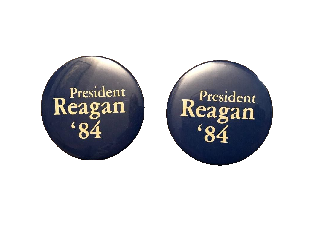 President Ronald Reagan 1984 Campaign Buttons--Blue Reagan 84, 2 pk | eBay