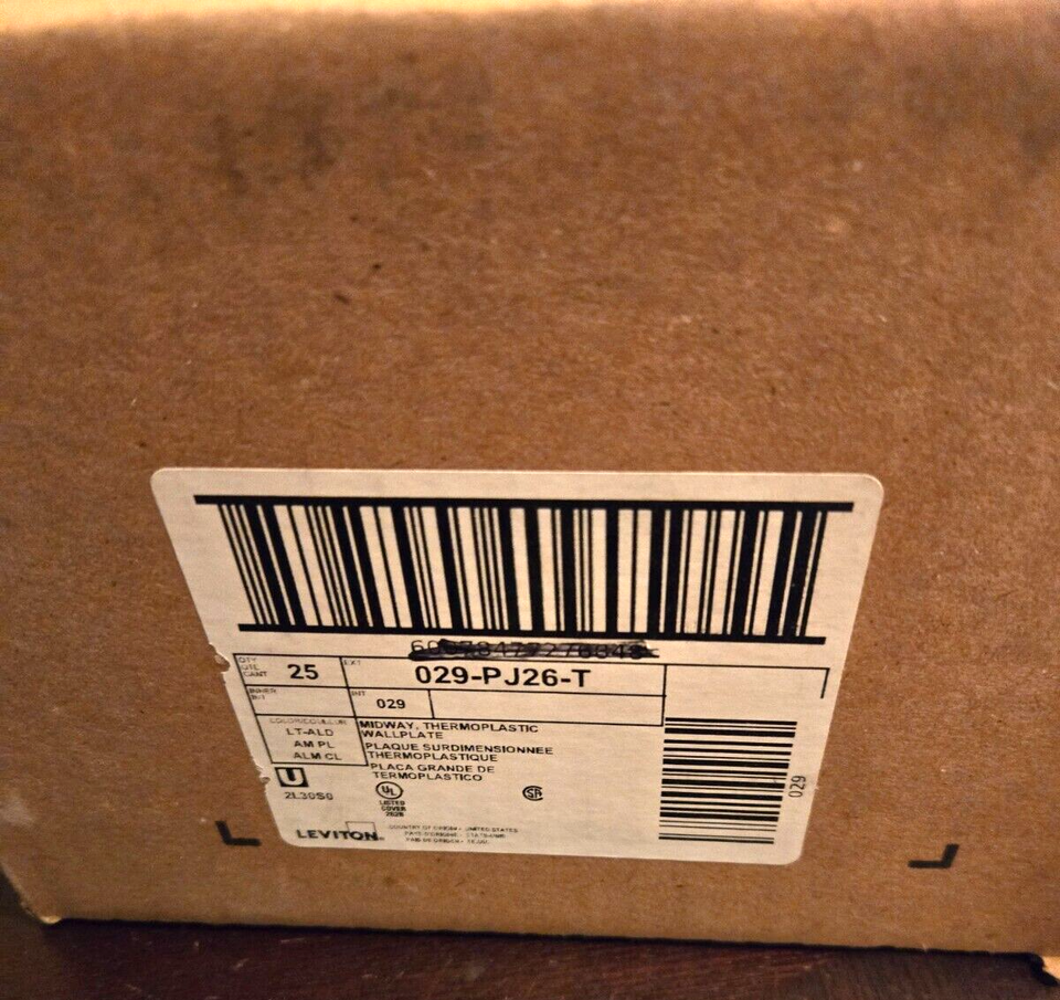 5 CASES of 25 029-PJ26-TLeviton Light Almond 1 gang Nylon GFCI/Rocker ...