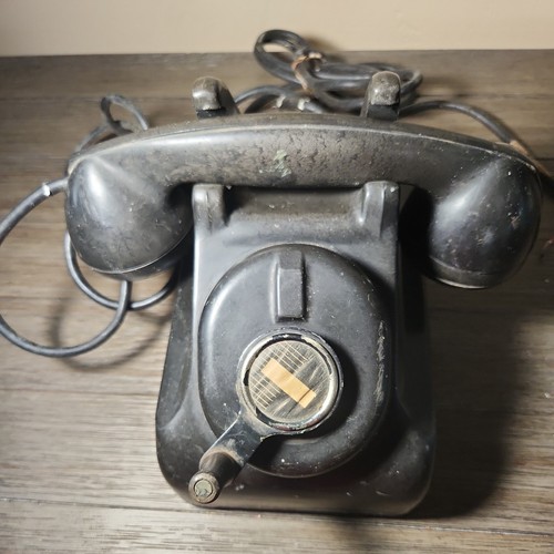 Vintage Leich Non-Dial Crank Magneto Bakelite 80 Desk Phone Telephone w ...