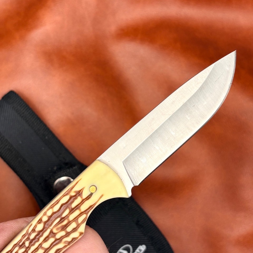 Mossy Oak Fixed Blade Hunting Knife Full Tang Stainless Steel W/Sheath ...