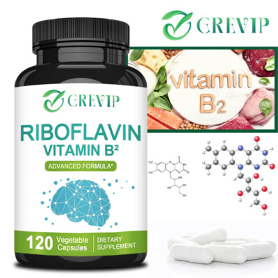 Riboflavin Vitamin B2 400mg - Support Nervous System, Skin and Vision ...