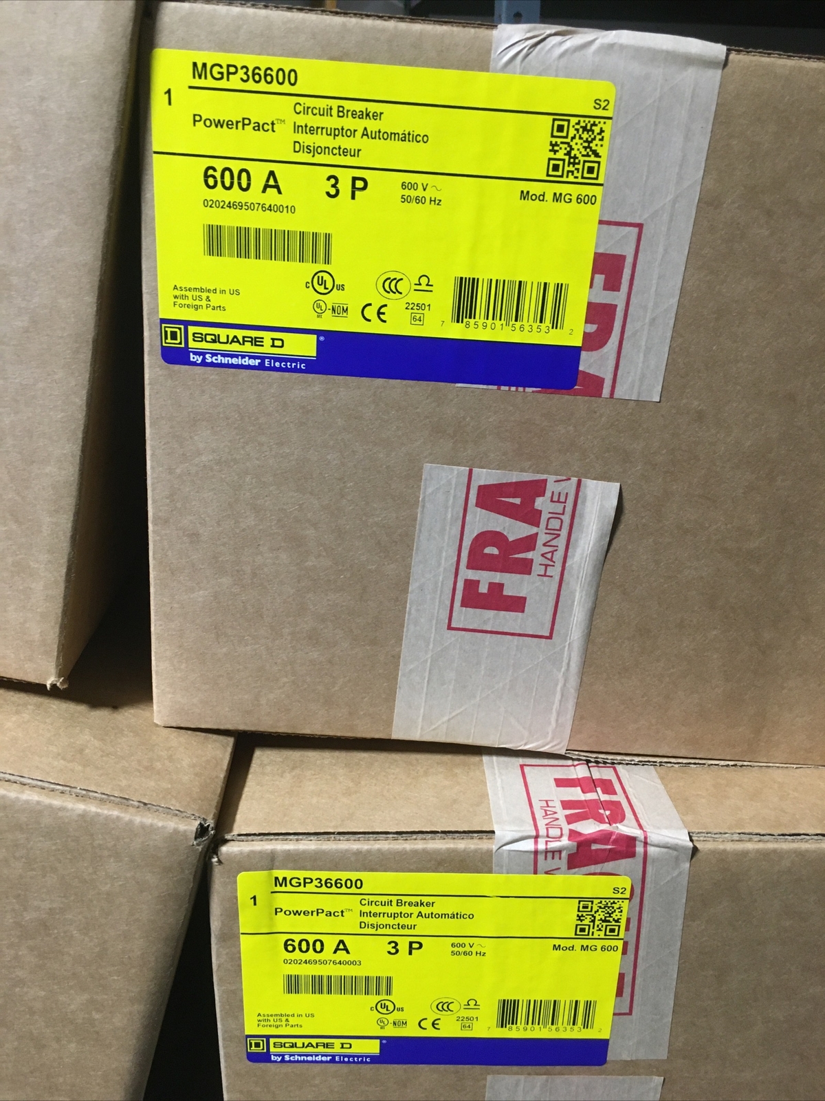 Square D MGP36600 Breaker 600A 3P 600V New In Box | eBay