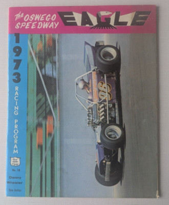 OSWEGO SPEEDWAY 1973 EAGLE RACE PROGRAM JIMMY WINKS, RON MACLEOD, NOLAN ...