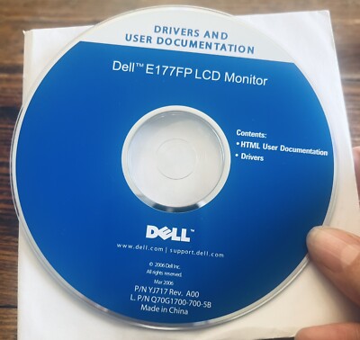 Dell E177FP LCD Monitor Drivers And User Documentation CD Disk 2006 | eBay
