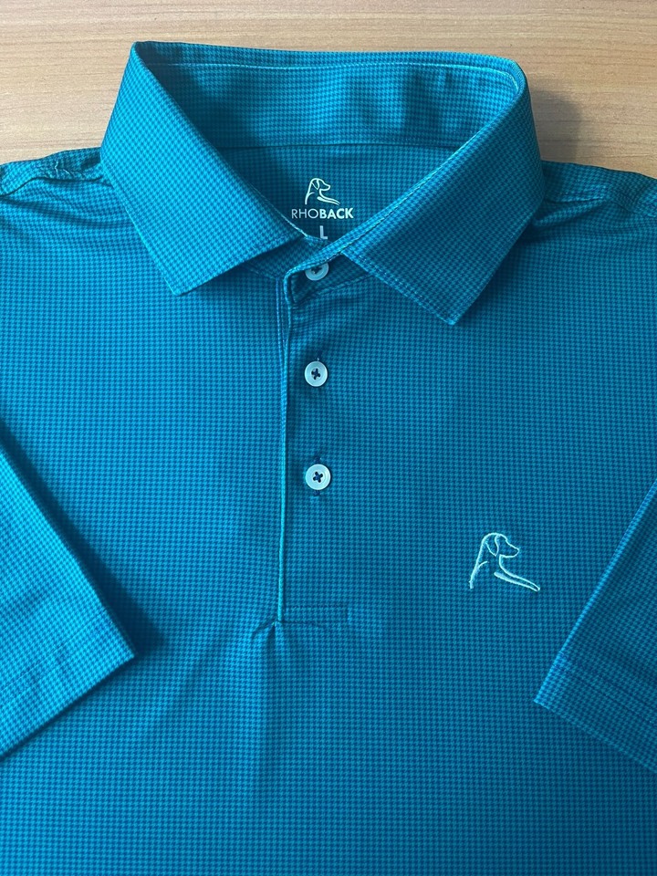 Rhoback Labrador Shirt Performance Polo Mens Lightweight Golf sz Large ...