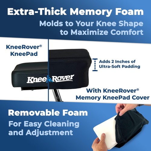 KneeRover Memory Pad Knee Scooter Pad Cover Cushion - Knee Rover Pad ...