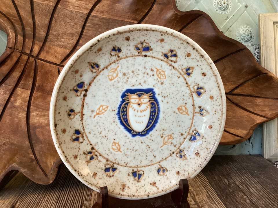 Uncle Owl Hand Painted Etched Glaze Ceramic Bowl from Japan Rare 6”. Diameter | eBay