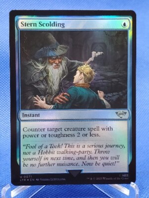 Stern Scolding The Lord of the Rings 0071 FOIL MTG Uncommon Pack Fresh ...