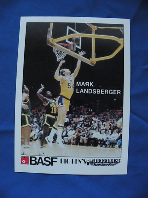 1982/83 BASF L.A. Lakers Mark Landsberger #54 5X7 color photo NBA ...