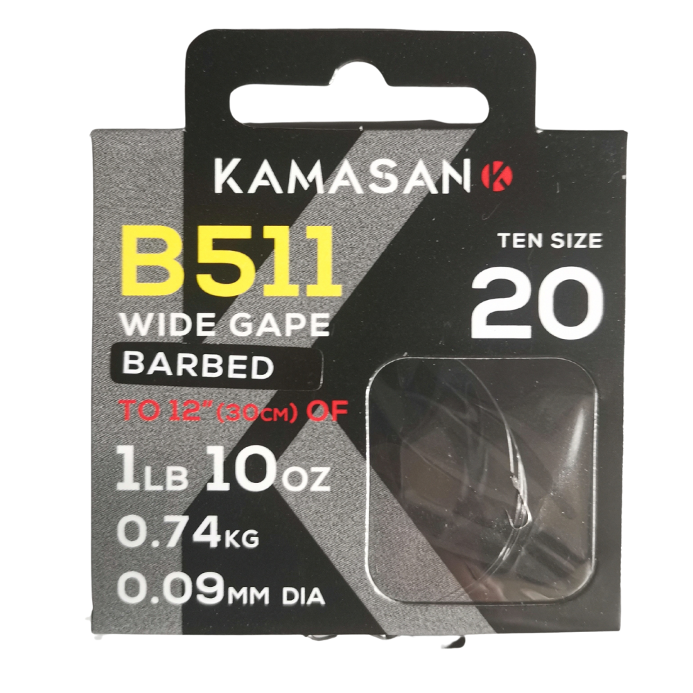 Kamasan Pre Tied Hooks B511 Nylon Pole Match Coarse Ready Rigged ...