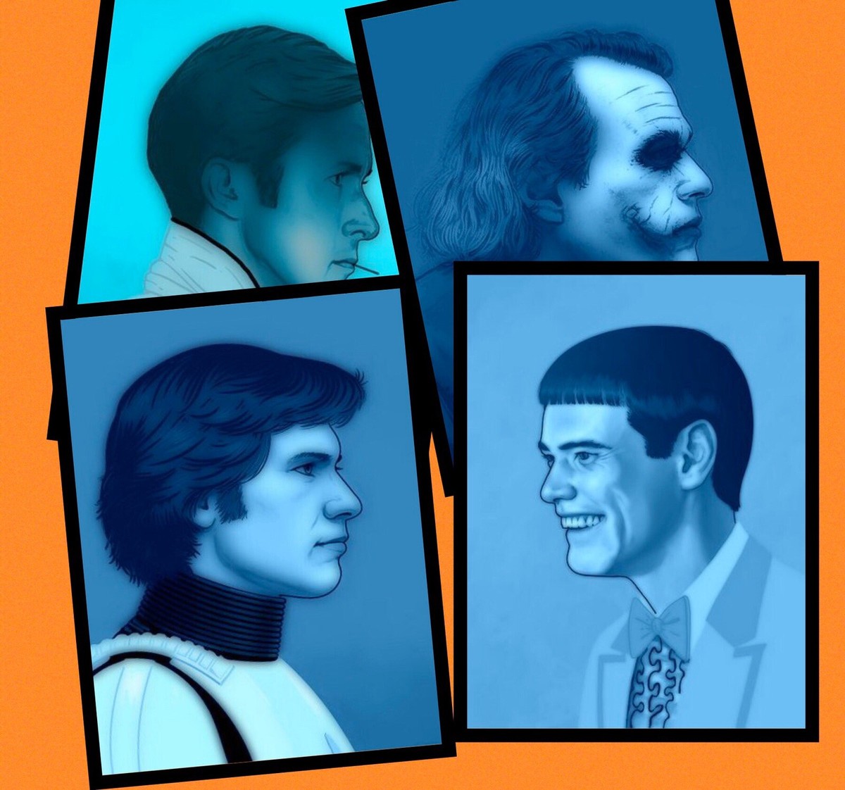 Jim Carrey Faces Painting Laurie Holden And Jim Carrey With White