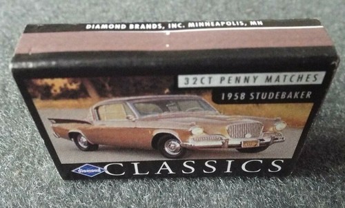 Penny Match Box 1958 Studebaker Golden Hawk NOS Matches 289 ...