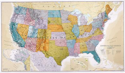 Maps International Giant Classic USA Mega-Map - Map of The United ...
